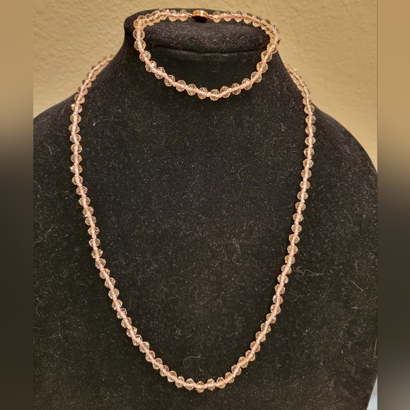Swarovski | Jewelry | Gorgeous Matching Light Rose Swarovski Crystal ...